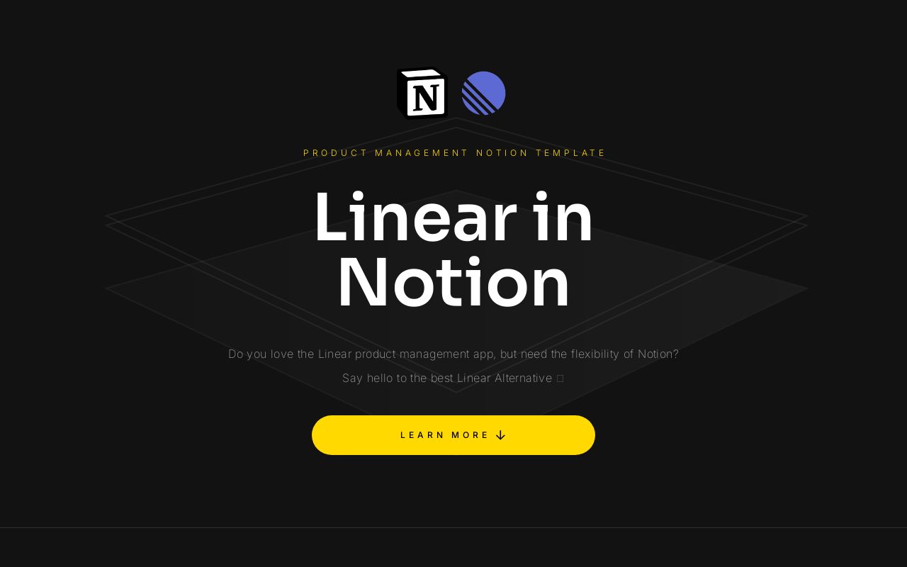 Linear in Notion | Product Management Template